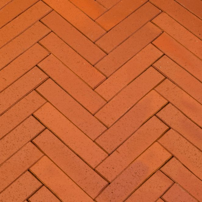 Punane Kare klinkersillutuskivi pikkusega 250 mm